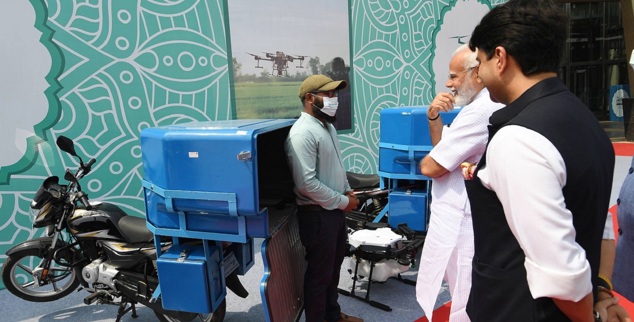 Pm Inaugurates Indias Biggest Drone Festival Bharat Drone Mahotsav